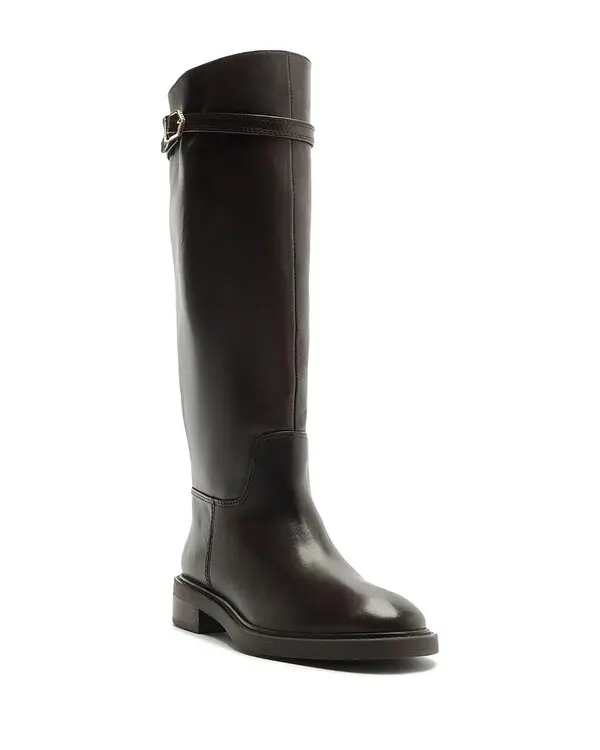 Schutz Bianca Leather Knee High Boots - Maplewood