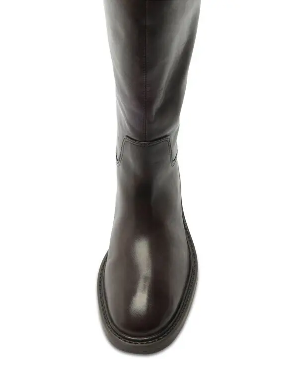 Schutz Bianca Leather Knee High Boots - Maplewood