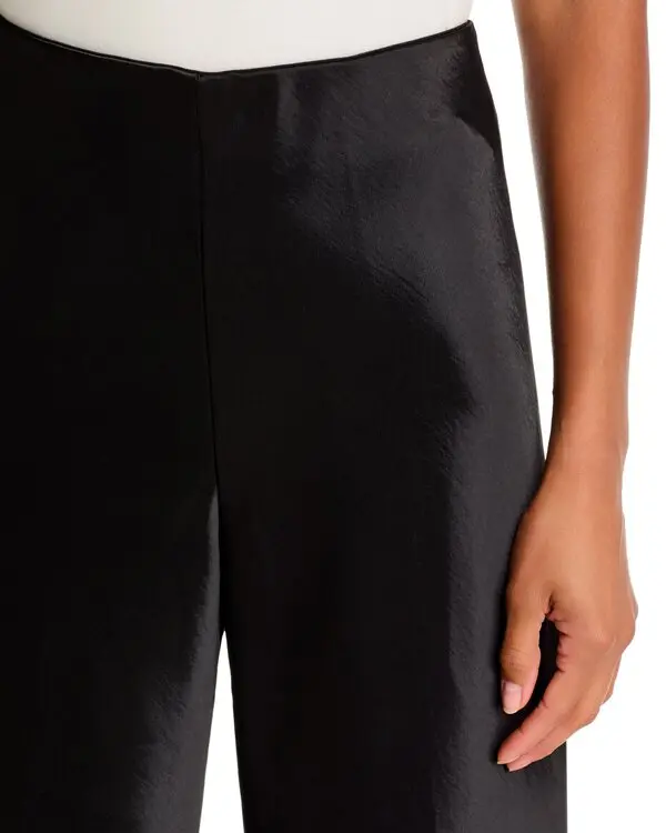 LUCY PARIS Satin Bias Trousers - Black