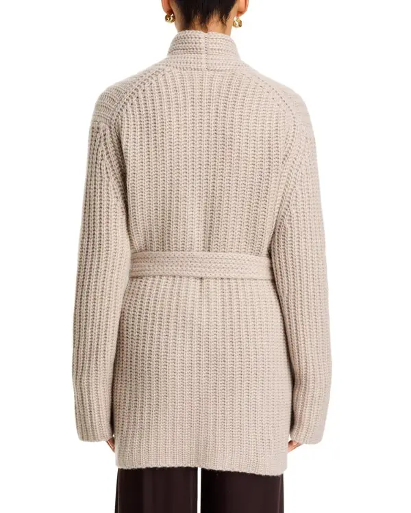 LISA YANG Jacqueline Cashmere Belted Cardigan - Sand