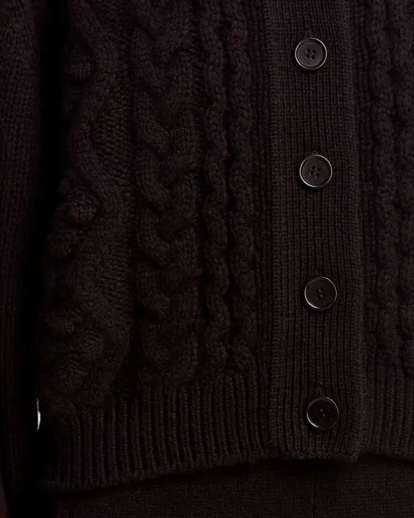 LISA YANG Winroe Cable Knit Cashmere Cardigan