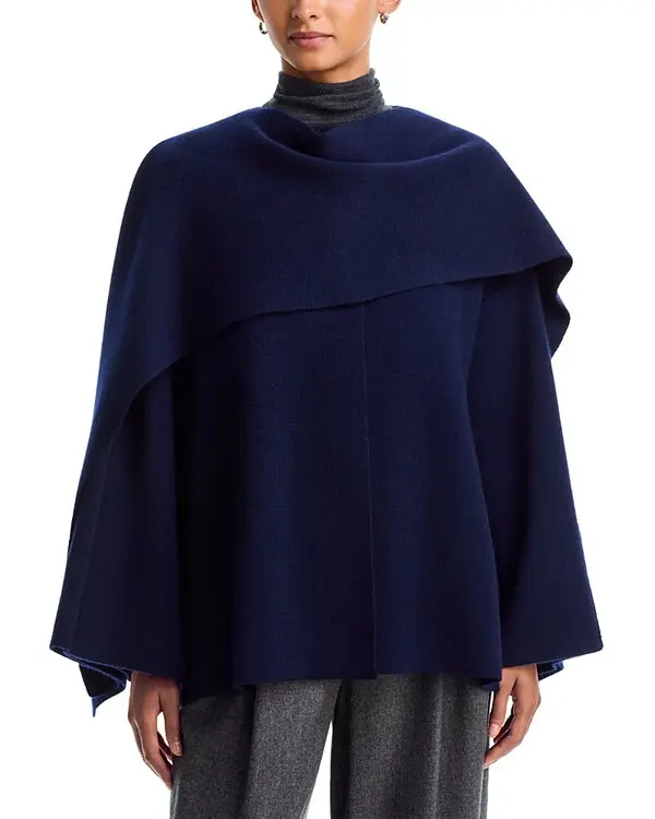 LISA YANG Nessa Cashmere Wrap Cardigan Coat - Navy