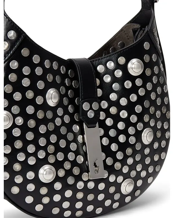 Polo Ralph Lauren Studded Leather Shoulder Bag