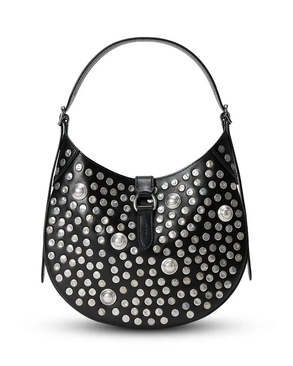 Polo Ralph Lauren Studded Leather Shoulder Bag