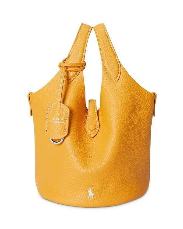 Polo Ralph Lauren Polo Play Small Leather Crossbody Tote - Orange