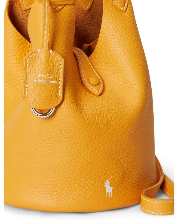 Polo Ralph Lauren Polo Play Small Leather Crossbody Tote - Orange