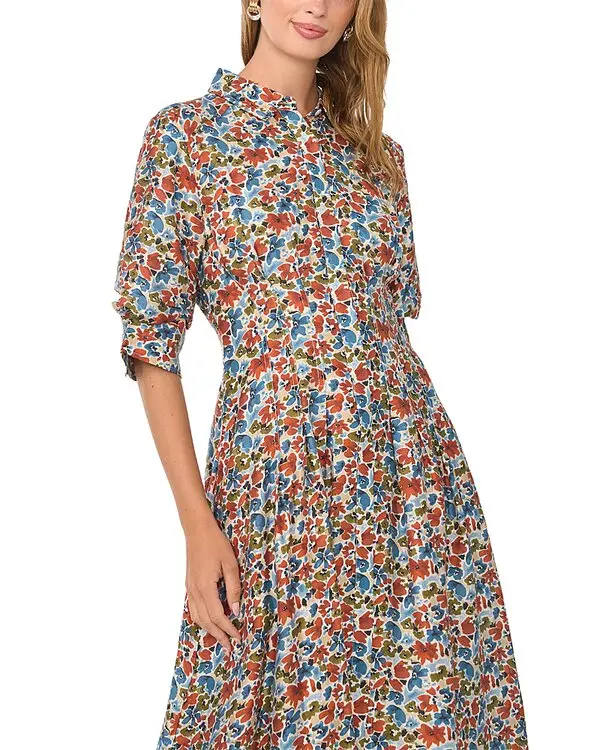Vince Camuto Printed Button Up Shirt Dress