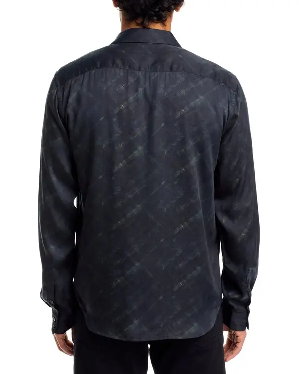 John Varvatos Rodney Modal Abstract Crosshatch Shirt