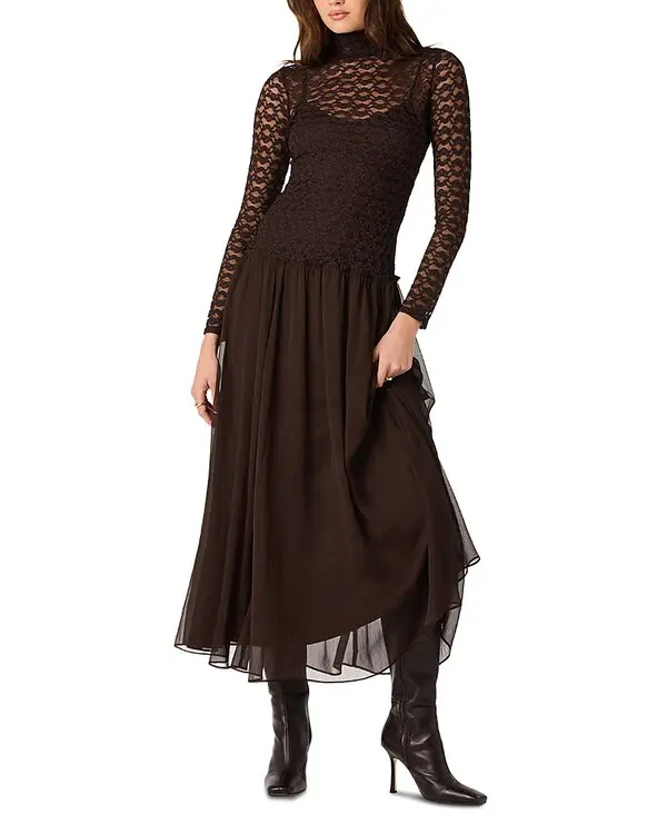 Astr The Label Camila Mixed Media Maxi Dress