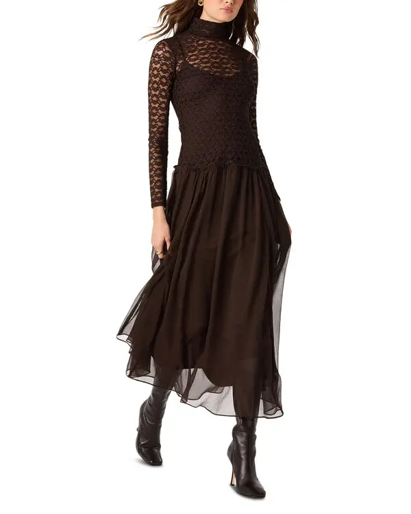 Astr The Label Camila Mixed Media Maxi Dress