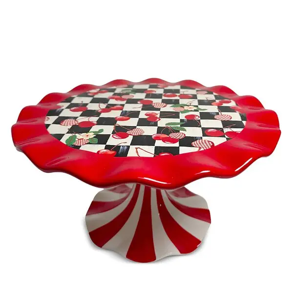 MACKENZIE-CHILDS Mon Cheri Pedestal Platter