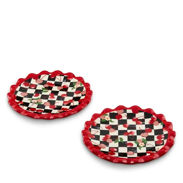 MACKENZIE-CHILDS Mon Cheri Small Plates, Set Of 4