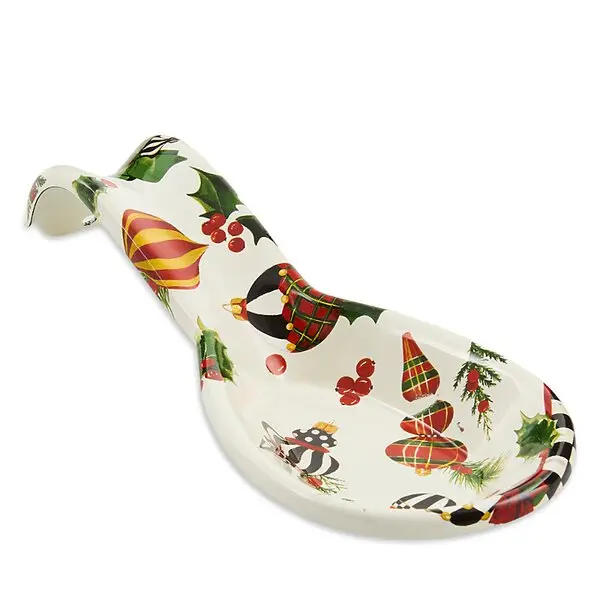 MACKENZIE-CHILDS Deck The Halls Spoon Rest