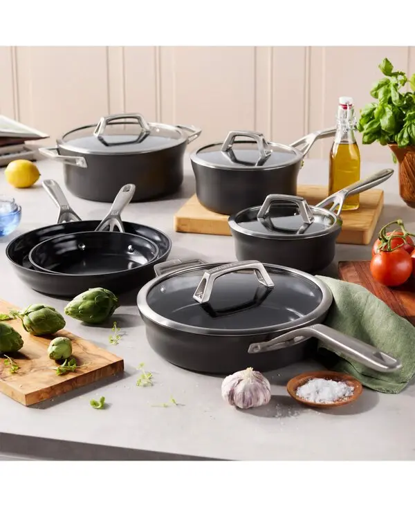 ZWILLING Motion Ceramic Aluminum Hard Anodized Cookware, Set Of 10