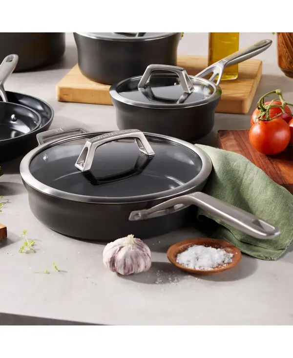 ZWILLING Motion Ceramic Aluminum Hard Anodized Cookware, Set Of 10