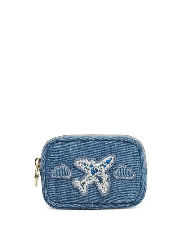 Stoney Clover Lane Liberty Fabric Airplane Patch Micro Pouch