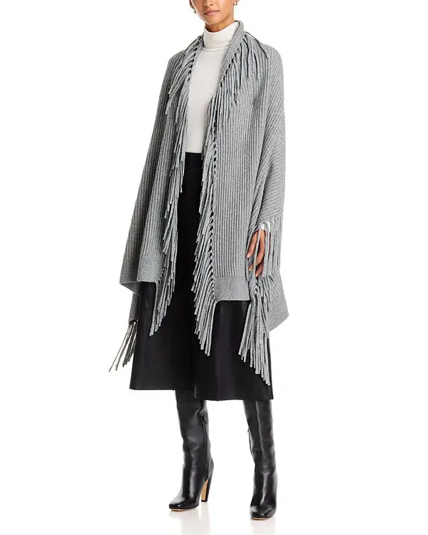 TOCCIN Anais Wool And Cashmere Fringe Wrap