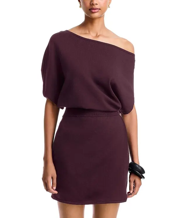 Simkhai Shania Asymmetric Mini Dress - Fig