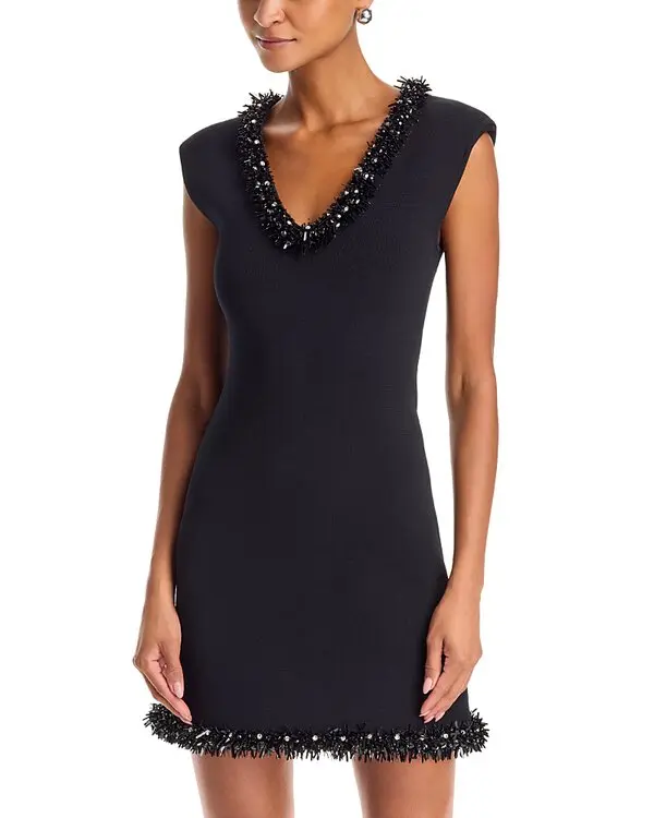 Simkhai Suki Embellished Trim Mini Dress