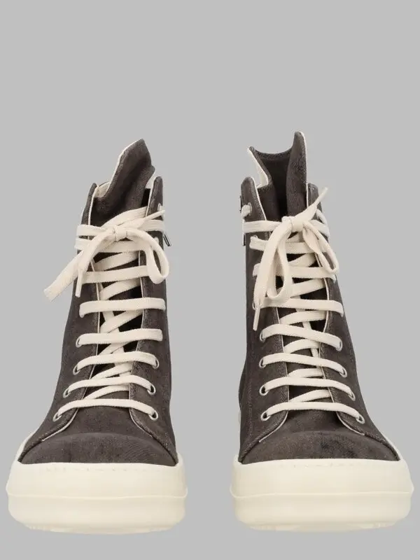 Rick Owens High-top Canvas Sneakers - Grey