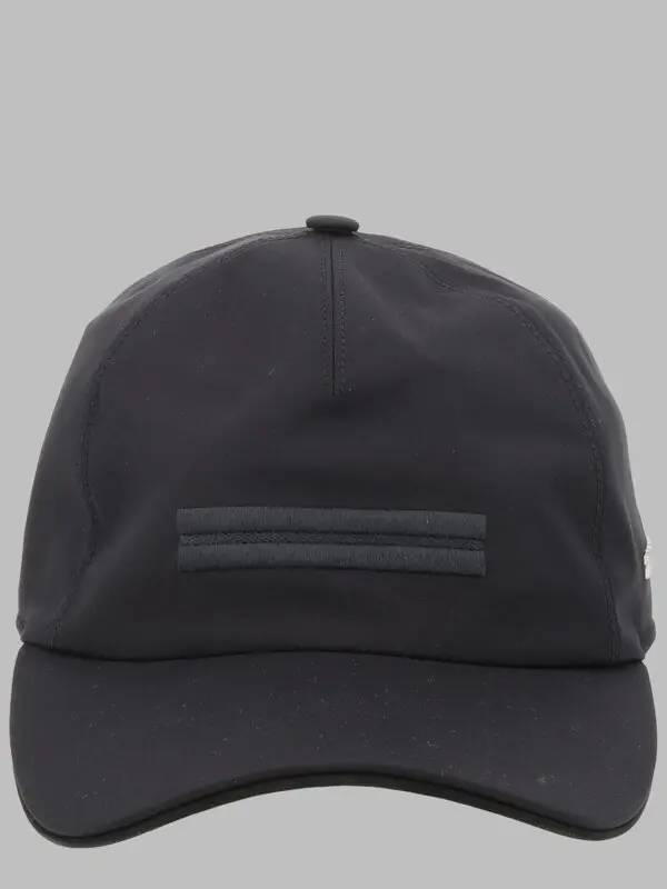 Zegna Nylon Baseball Cap - Black