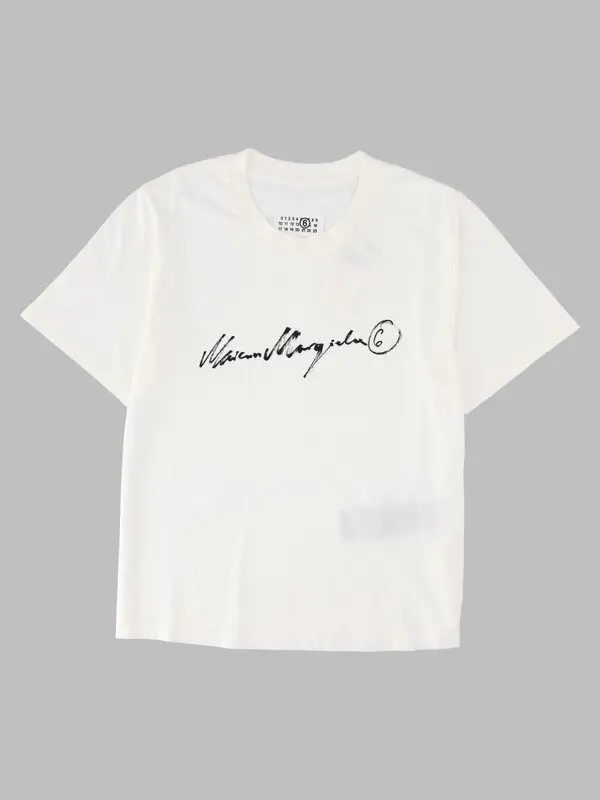 MAISON MARGIELA Logo Graphic Cotton T-shirt - White