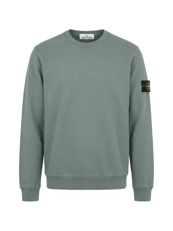 Stone Island Fleece-lined Cotton Crewneck Sweatshirt