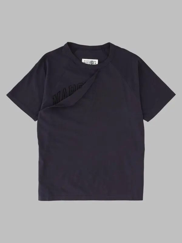 MAISON MARGIELA Layered Front Graphic T-shirt - Blue
