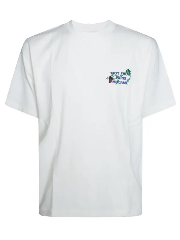 Drole De Monsieur Cotton T-shirt With Script Print