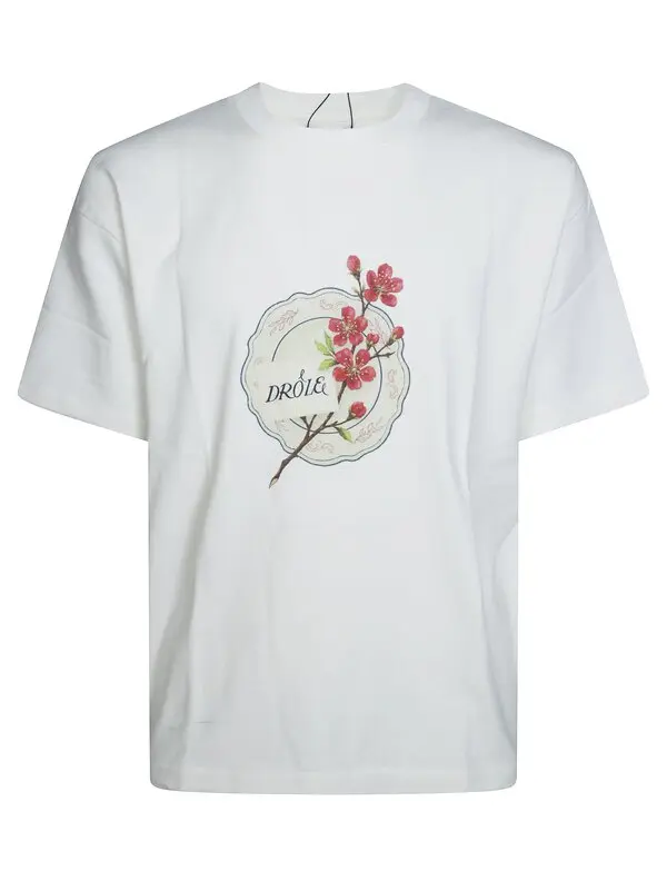 Drole De Monsieur 100% Cotton T-shirt - Bianco