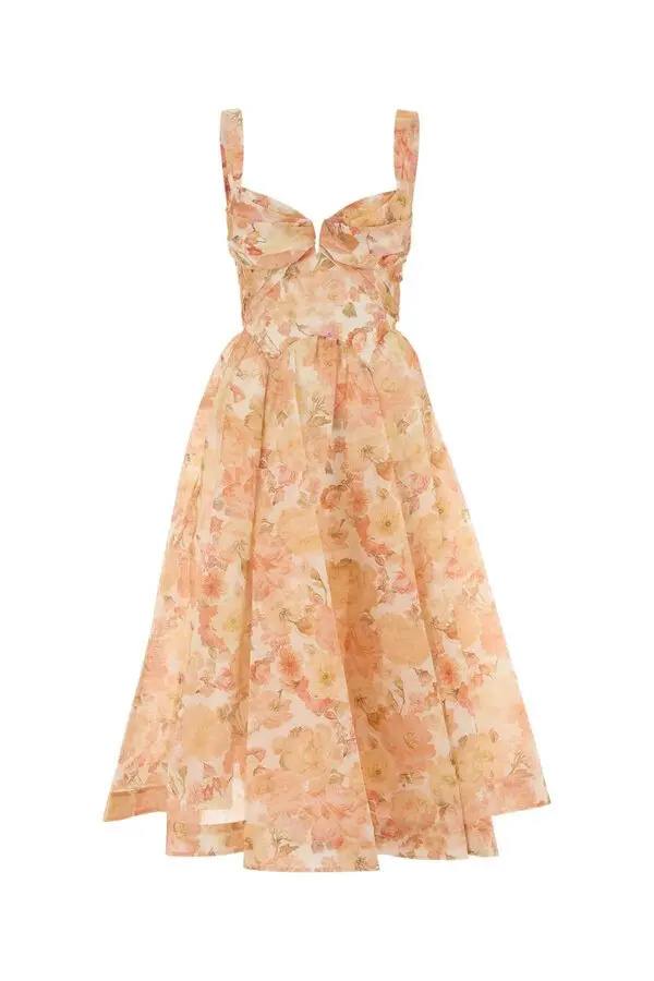Zimmermann Rebellion Drape Midi Dress