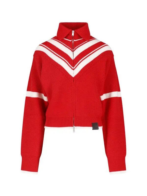 Stella McCartney Cropped Zip-up Knit Sweater
