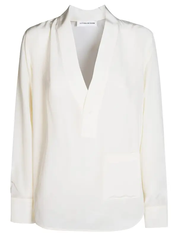Victoria Beckham V-neck Silk Blouse