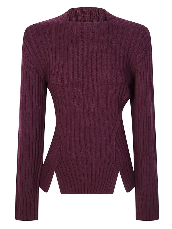 Victoria Beckham Rib Knit Merino And Cashmere Jumper