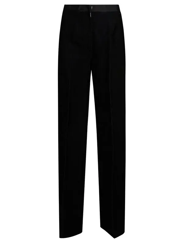 FORTE_FORTE Fluid Ribbed Velvet High-waist Pants