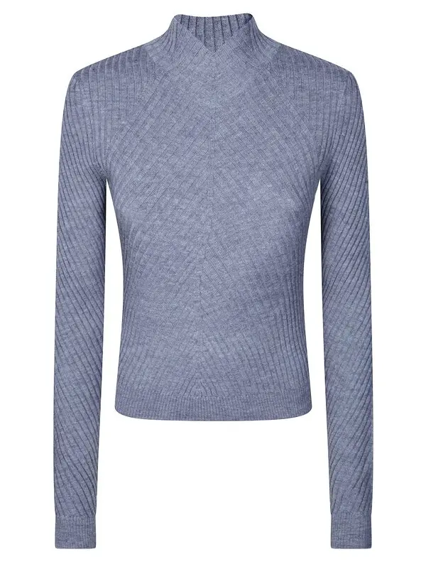 Victoria Beckham Georgia Merino Wool Jumper - Grigio