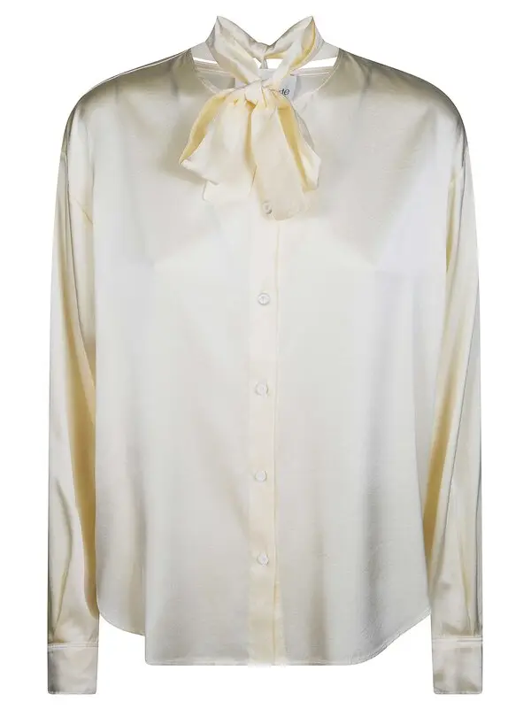 FORTE_FORTE Heavy Stretch Silk Satin Shirt