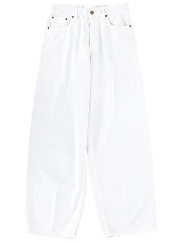 HAIKURE Bethany Twill Wide-leg Jeans 45 - White