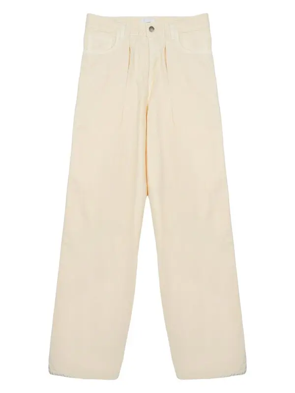 HAIKURE Cotton-linen Blend Mini Jeans - Beige