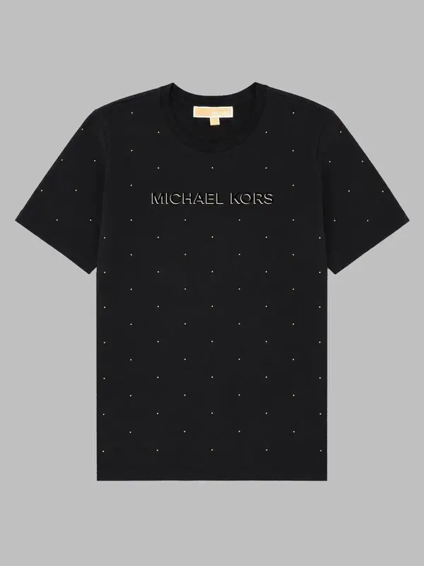 Michael Kors Studded Logo Cotton T-shirt