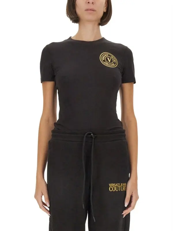 Versace Slim Fit Logo T-shirt - Black