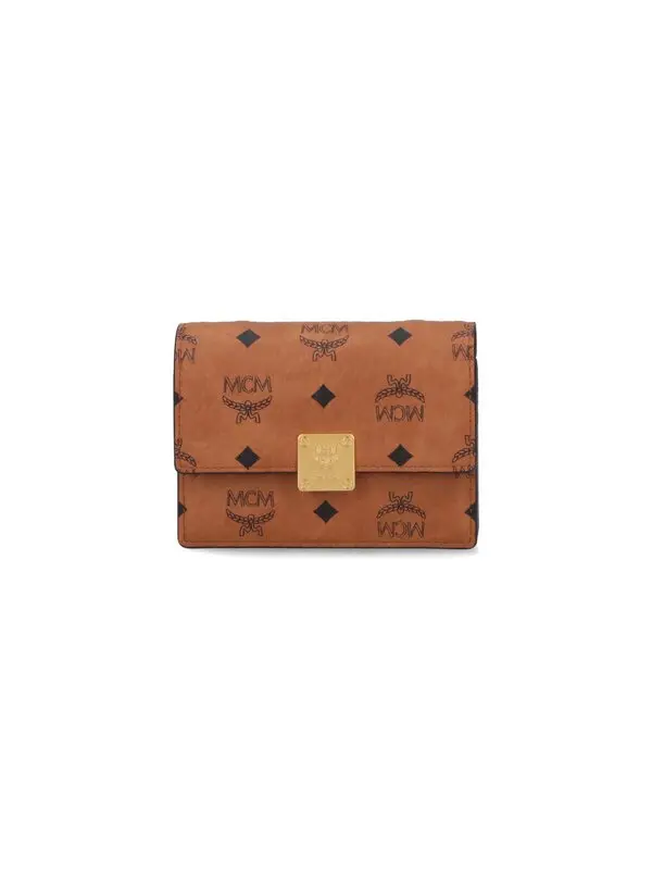 Mcm Monogram Flap Wallet