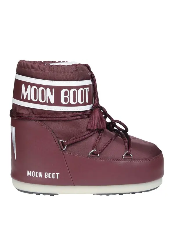 Moon Boot Icon Low Nylon Mini Boots - Bordeaux