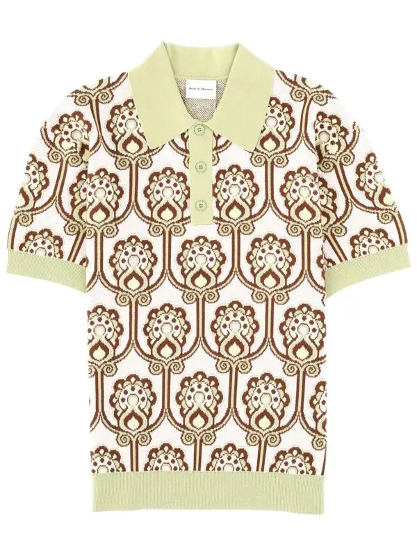 Drole De Monsieur Patterned Polo Shirt