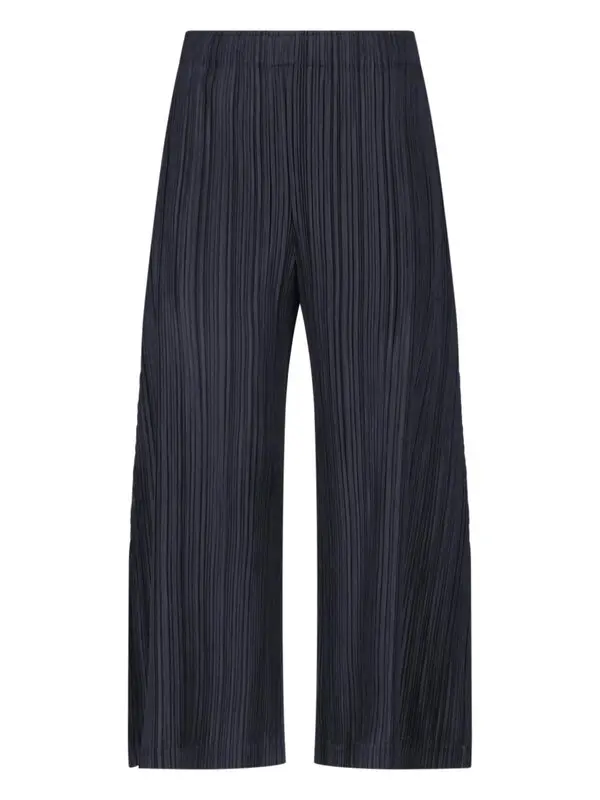 Issey Miyake Pleated Wide-leg Trousers - Black