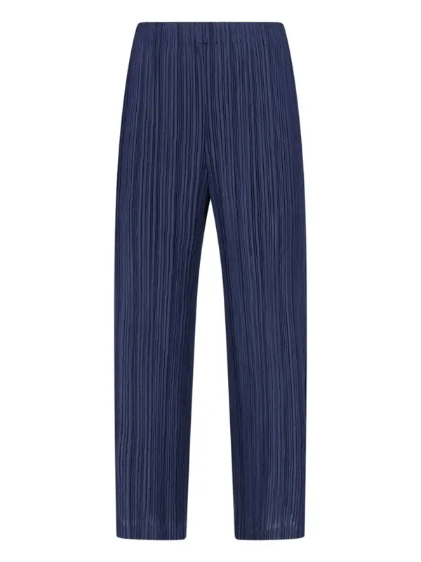 Issey Miyake Pleated Wide-leg Trousers - Blue