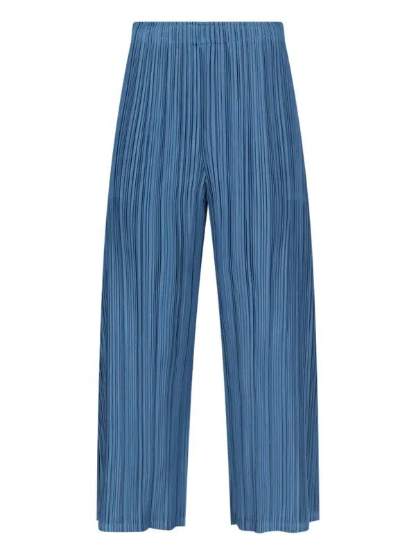 Issey Miyake Pleated Wide-leg Trousers - Blue