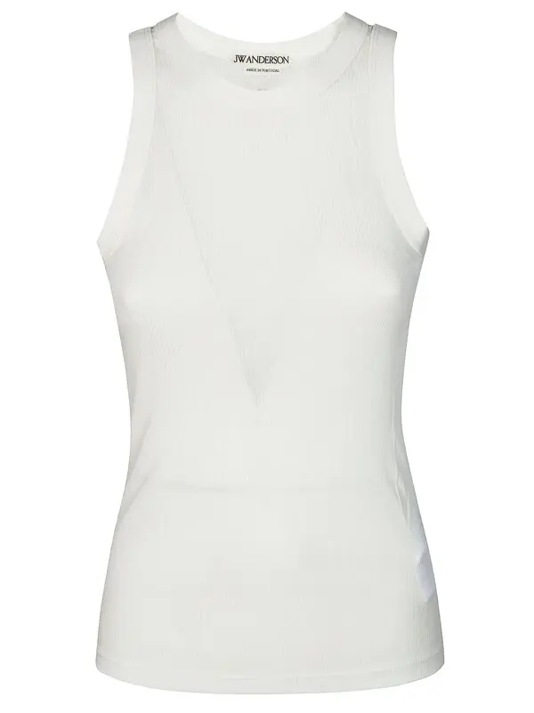 JW Anderson Ribbed Sleeveless Tank Top - Bianco