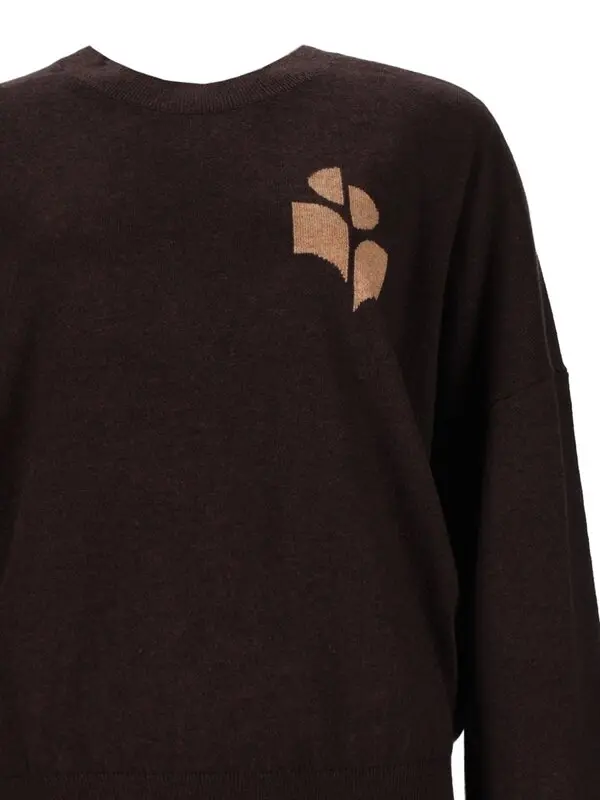 MARANT ETOILE Logo Jacquard Sweater - Brown