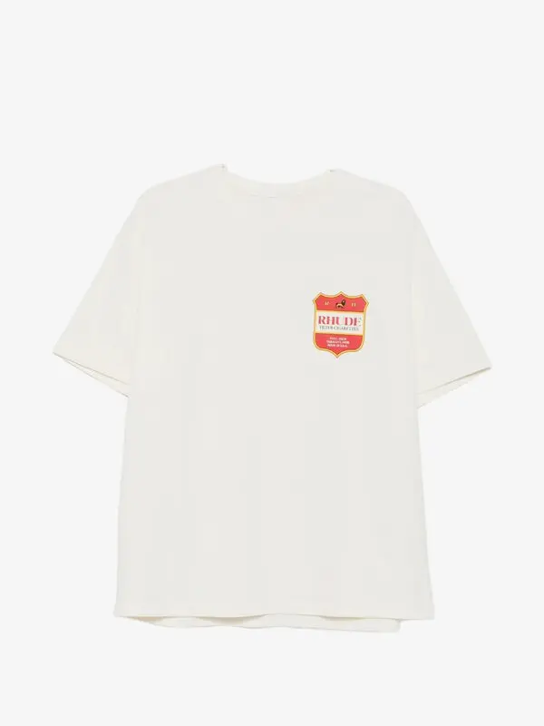 Rhude Crewneck T-shirt With Chest & Back Print